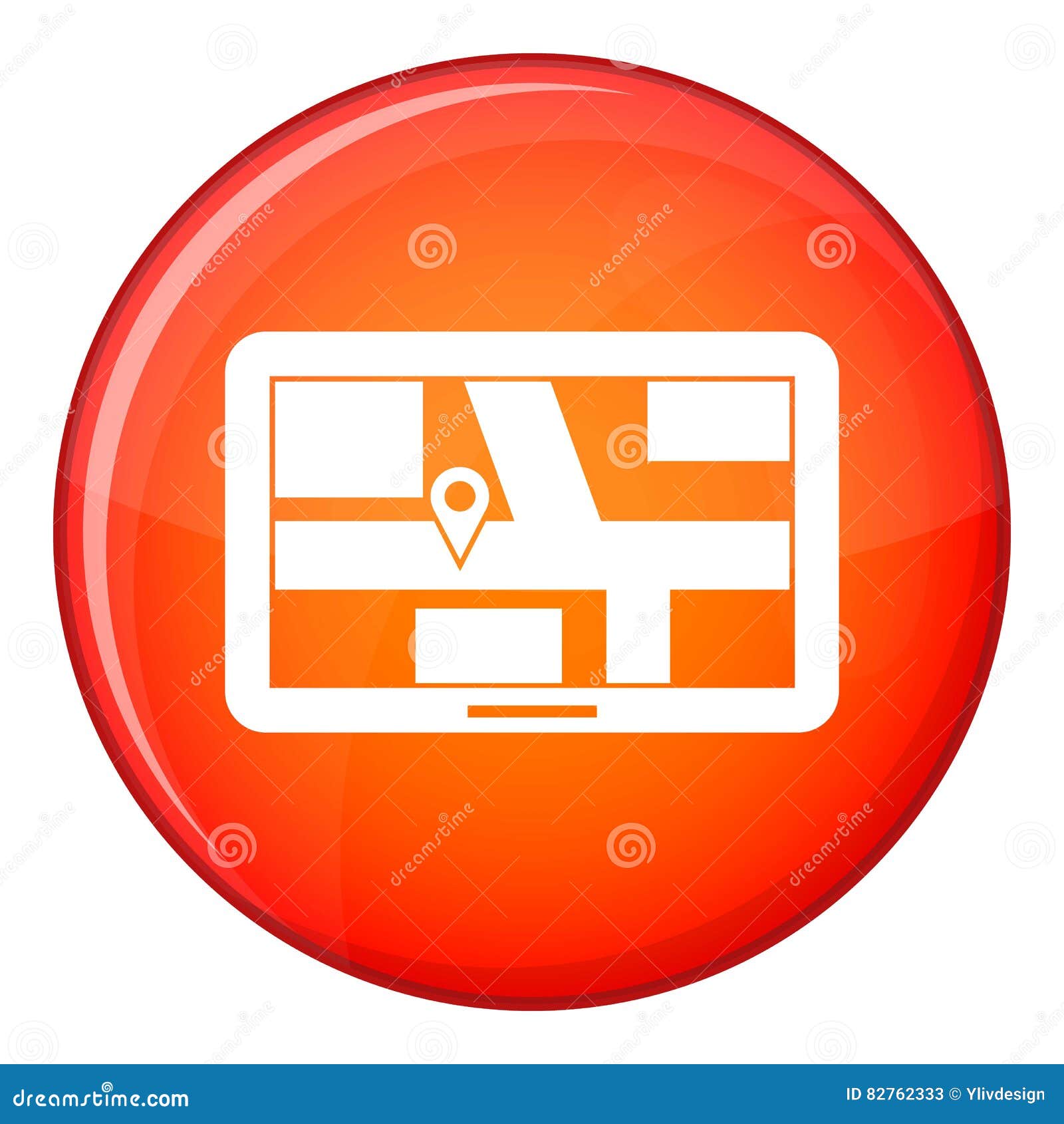 Navigation Icon, Flat Style Stock Vector - Illustration of search ...