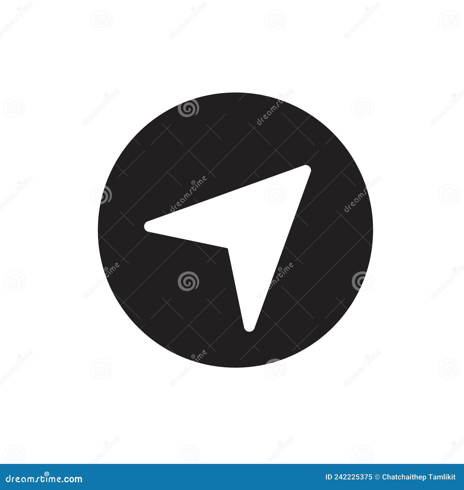 Navigation Icon on White Background. Arrow Icon. Cursor Choice. Vector ...