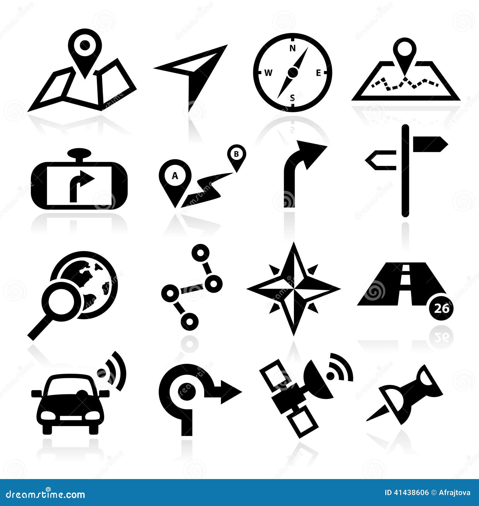 Navigation Icons stock vector. Illustration of pictogram - 41438606