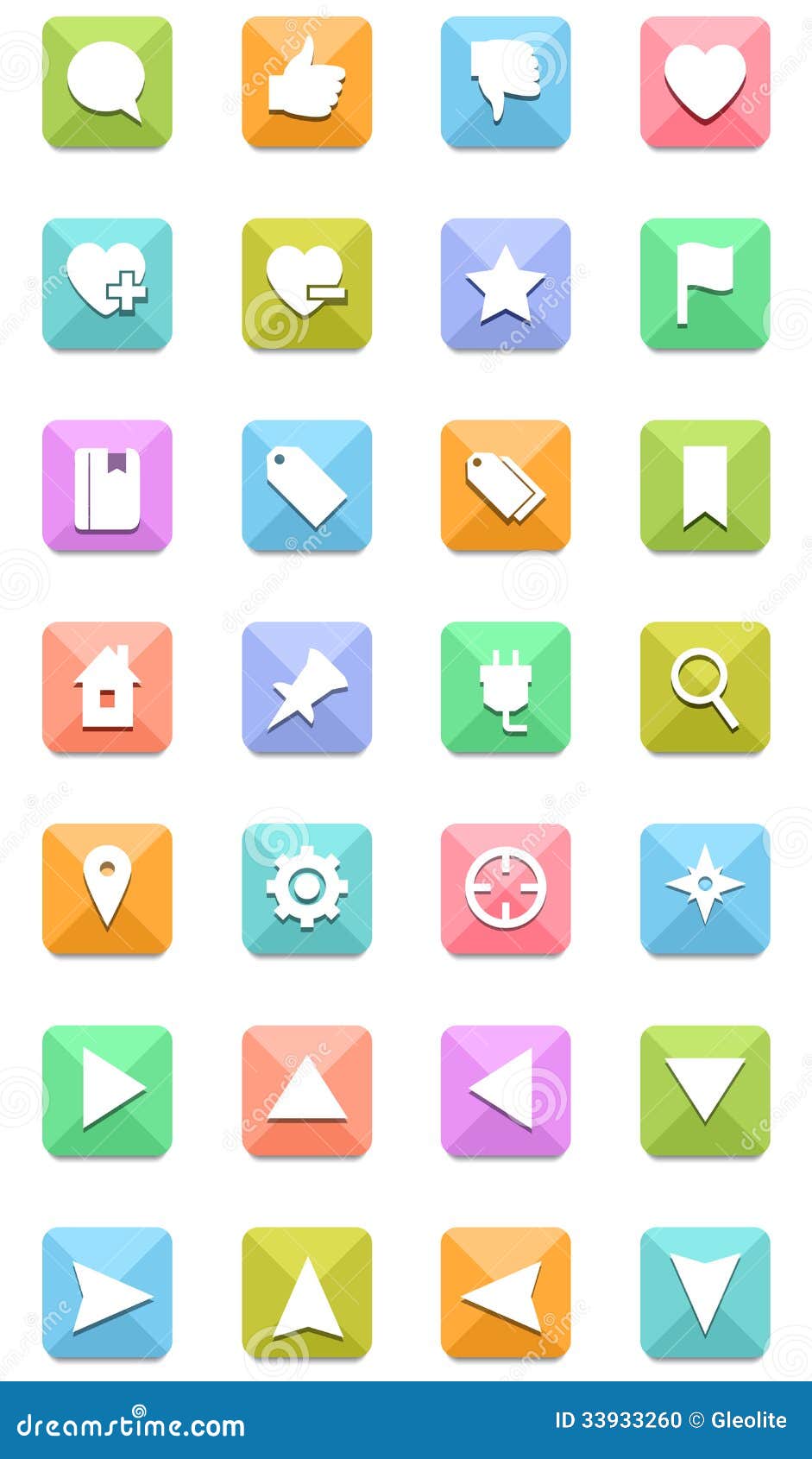 Navigation icons set stock vector. Illustration of computer - 33933260