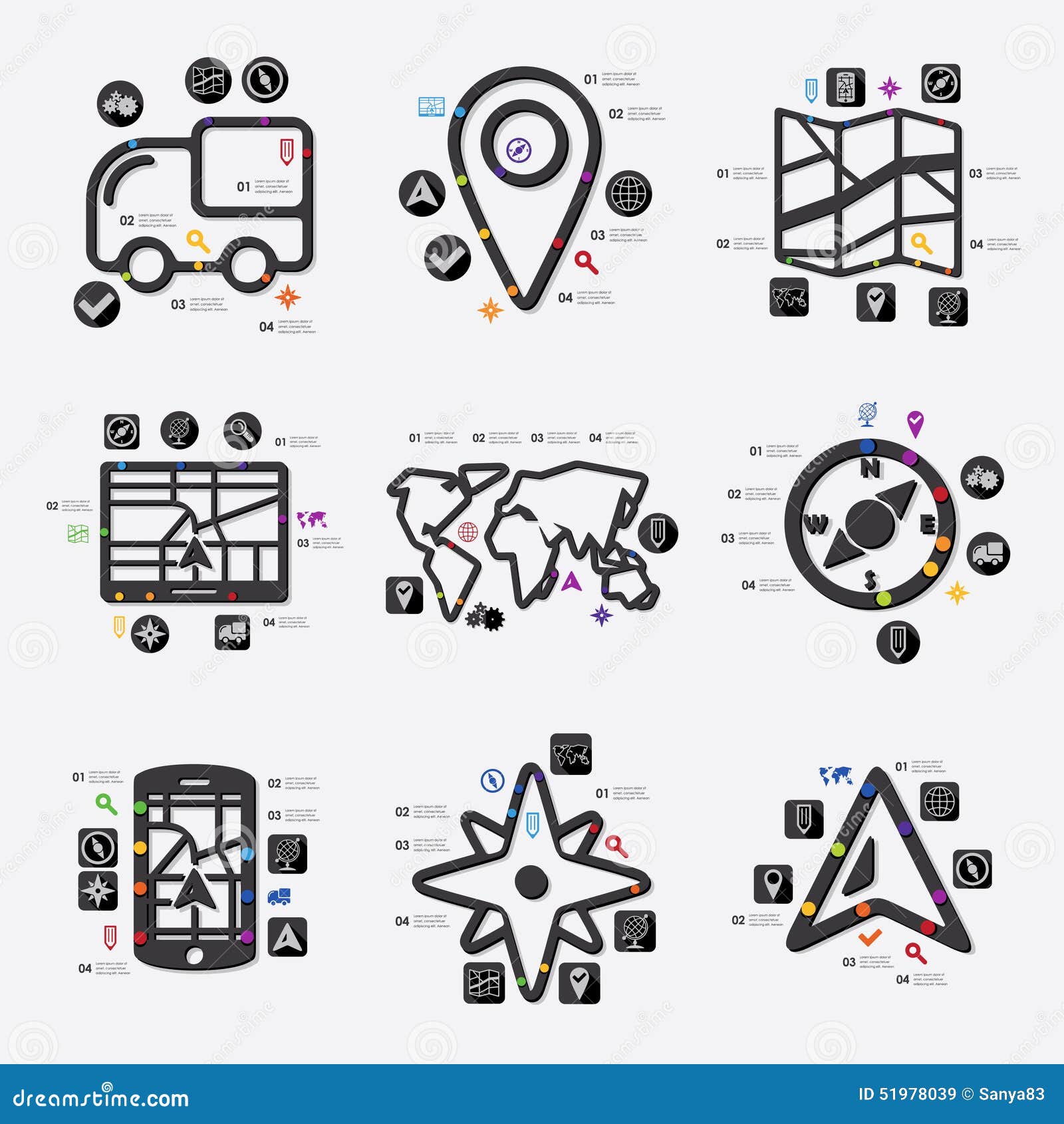 Navigation infographic illustration de vecteur. Illustration du ...