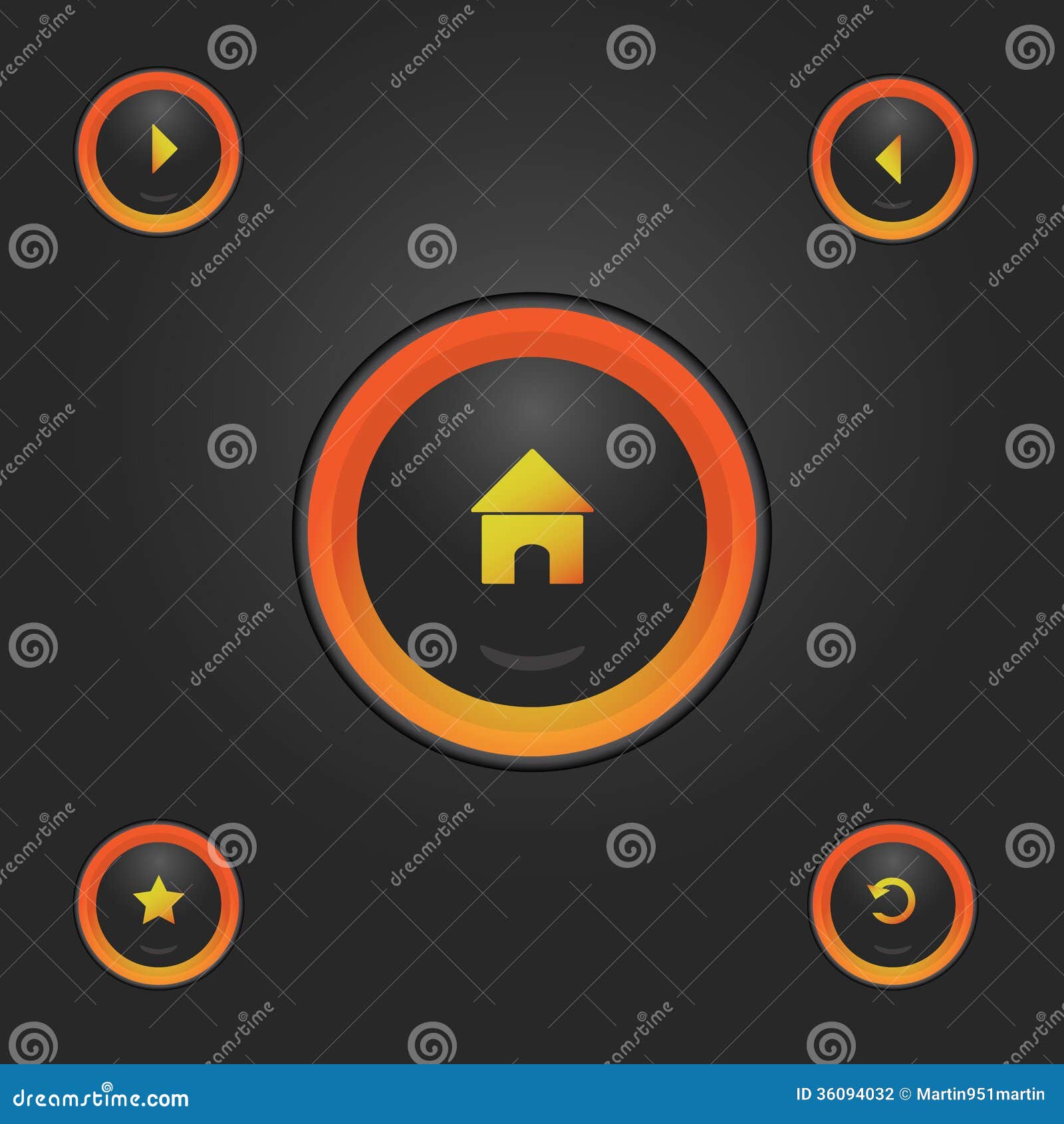 Navigation Light Buttons Eps10 Stock Vector - Illustration of yellow ...