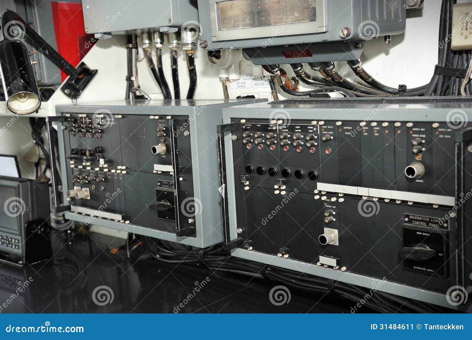 The Navigation Lights Control Panel Stock Image - Image of button ...