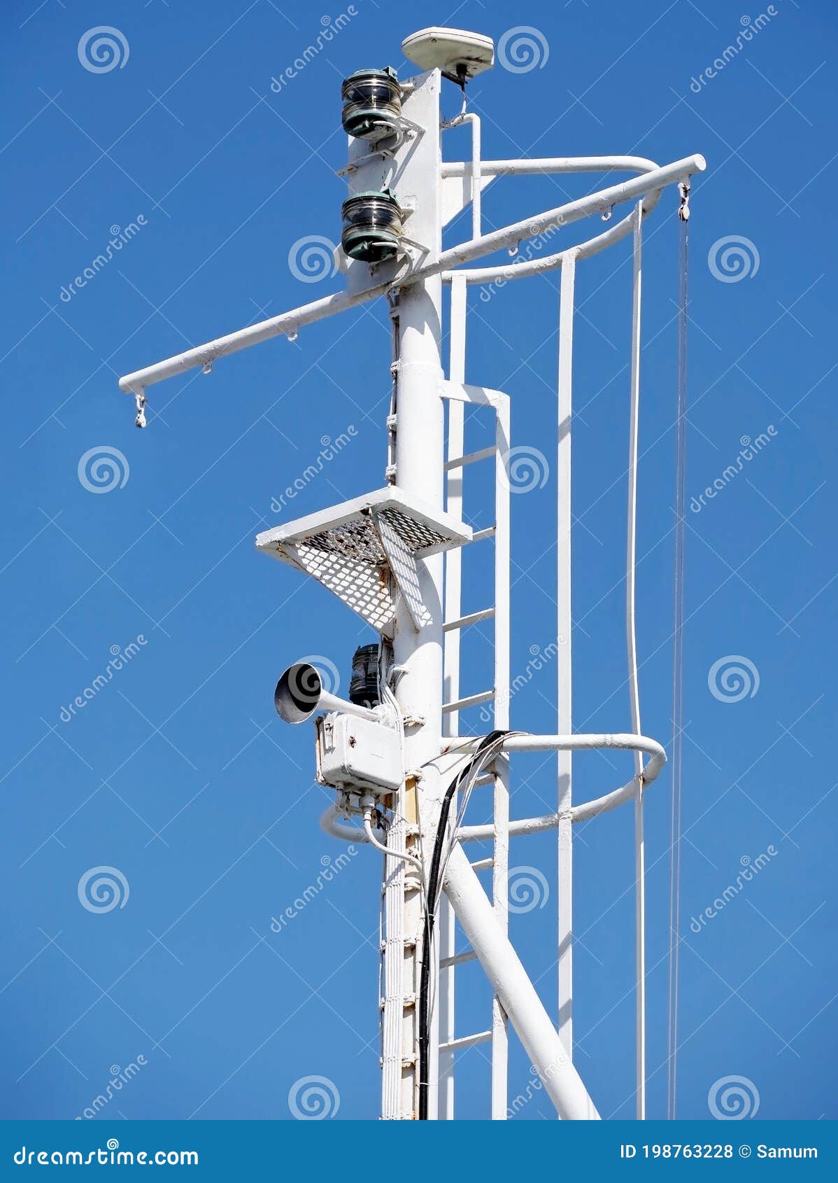 Navigation Lights on a Ship Stock Photo - Image of nature, night: 198763228