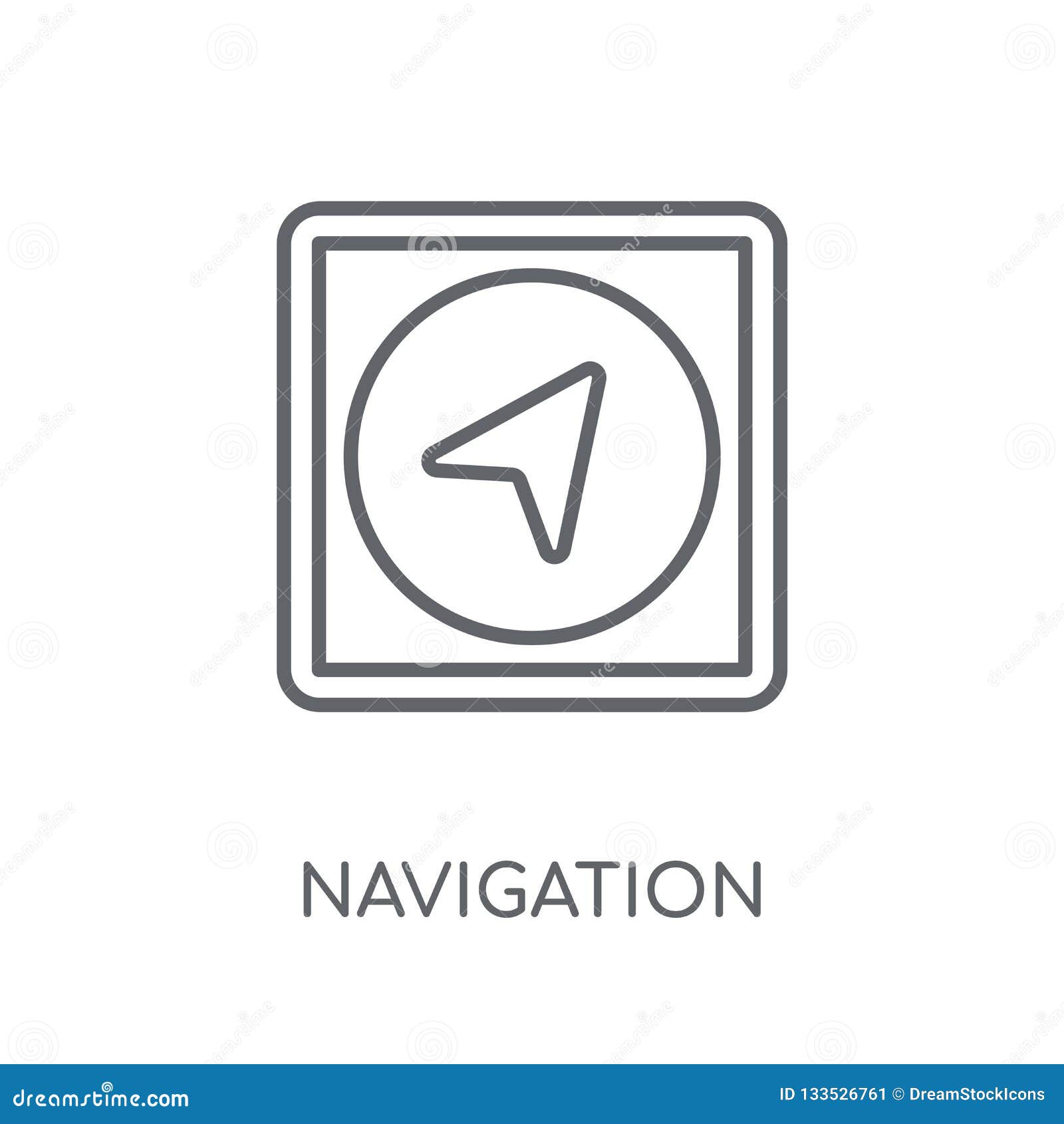 Navigation Linear Icon Modern Outline Navigation Logo Concept O Stock Vector Illustration Of