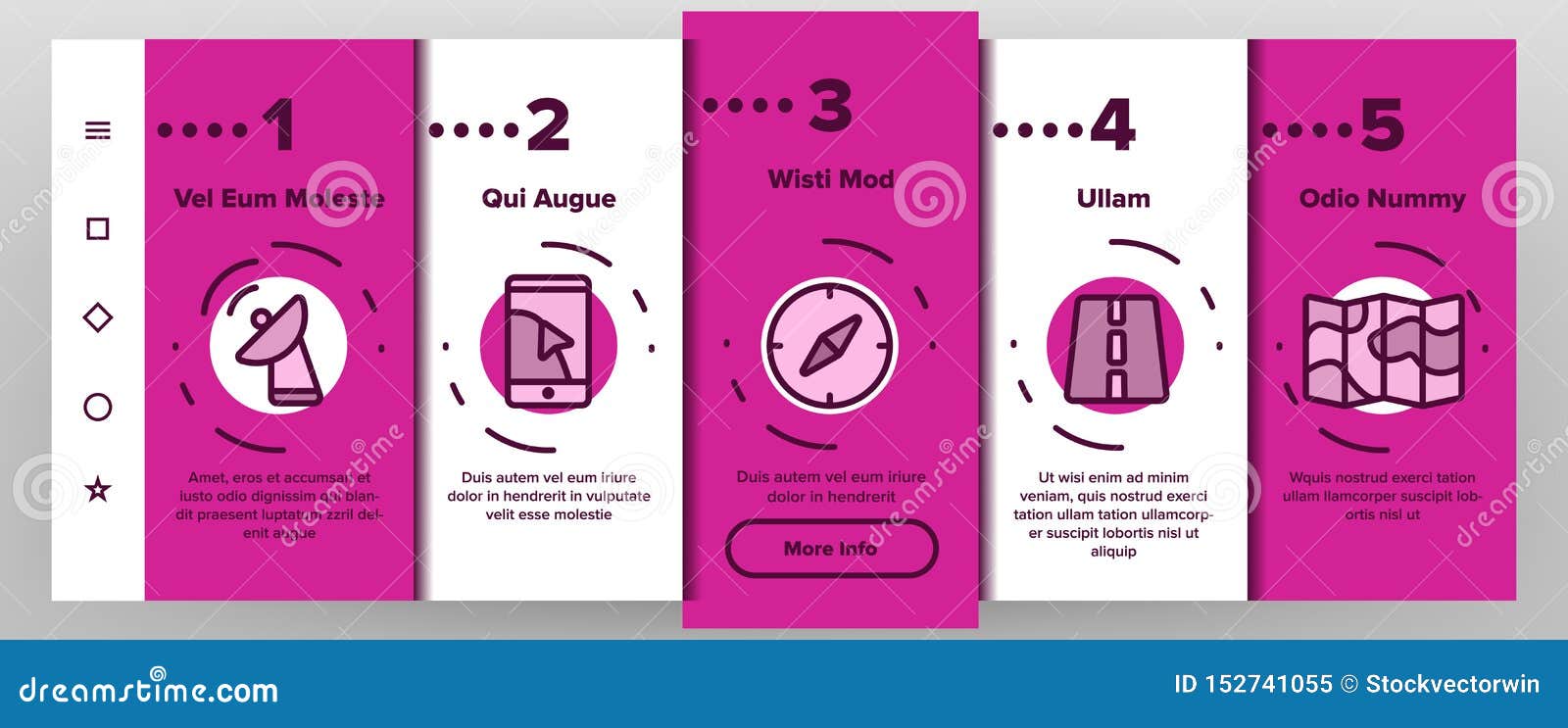 Gps Navigation Linear Icons Set Satellites Coordinates Maps Location Routing Waypoints