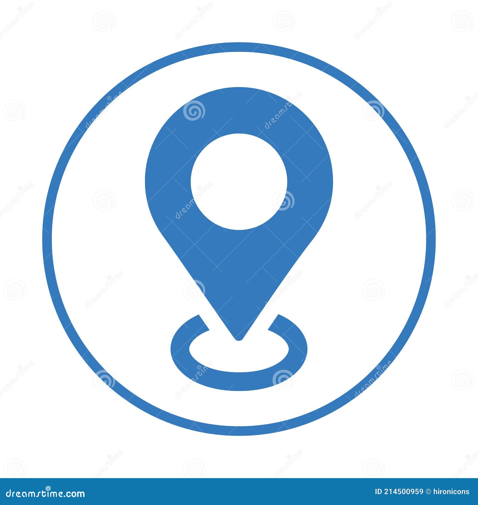 Navigation, Location Icon. Blue Version Vector Stock Vector ...