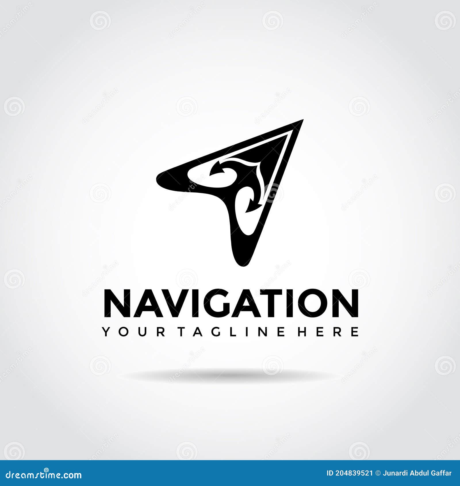 Navigation Logo Template. Anchor and Pointer Concept. Vector ...