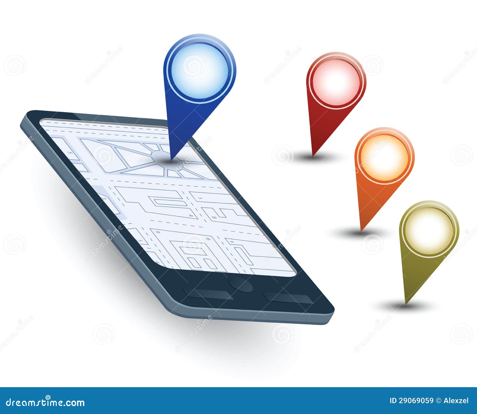 Navigation map stock vector. Illustration of symbol, navigator - 29069059
