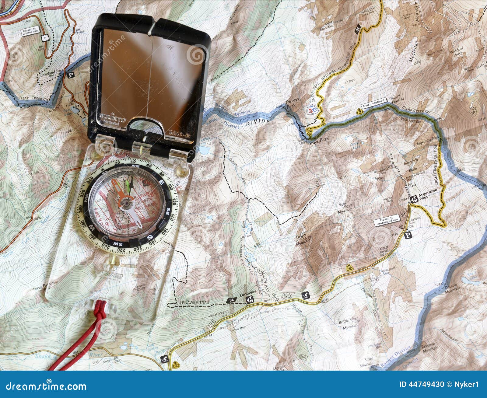 Navigation with Map and Compass Stock Photo - Image of city, cities ...