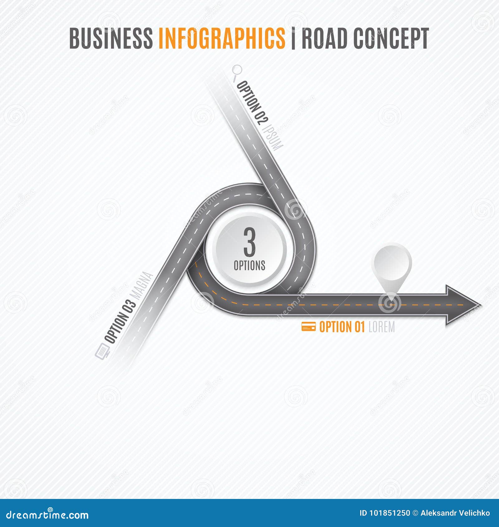 Navigation Map Infographic Concept. Crossroad with the Right Way Stock ...