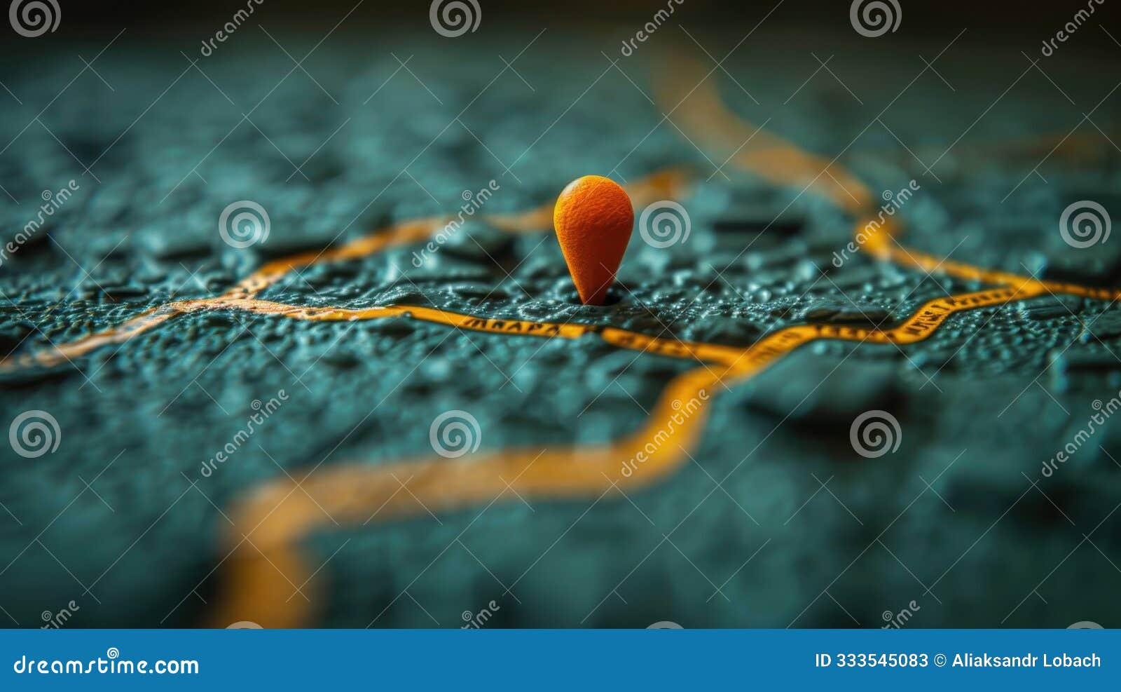 Navigation on the Map. My Location is on the Map Stock Illustration ...