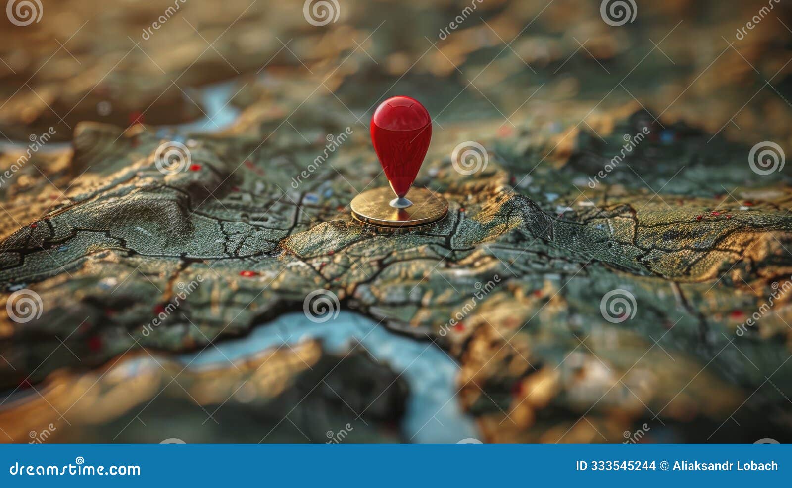 Navigation on the Map. My Location is on the Map Stock Illustration ...