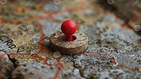 Navigation on the Map. My Location is on the Map Stock Illustration ...