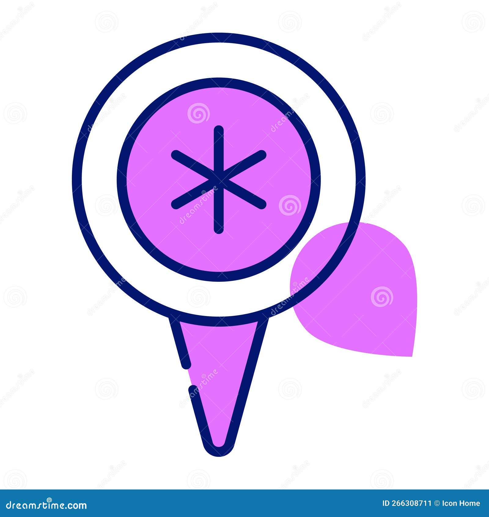 Navigation Map Pointer with Medical Sign, Vector Icon of Hospital ...