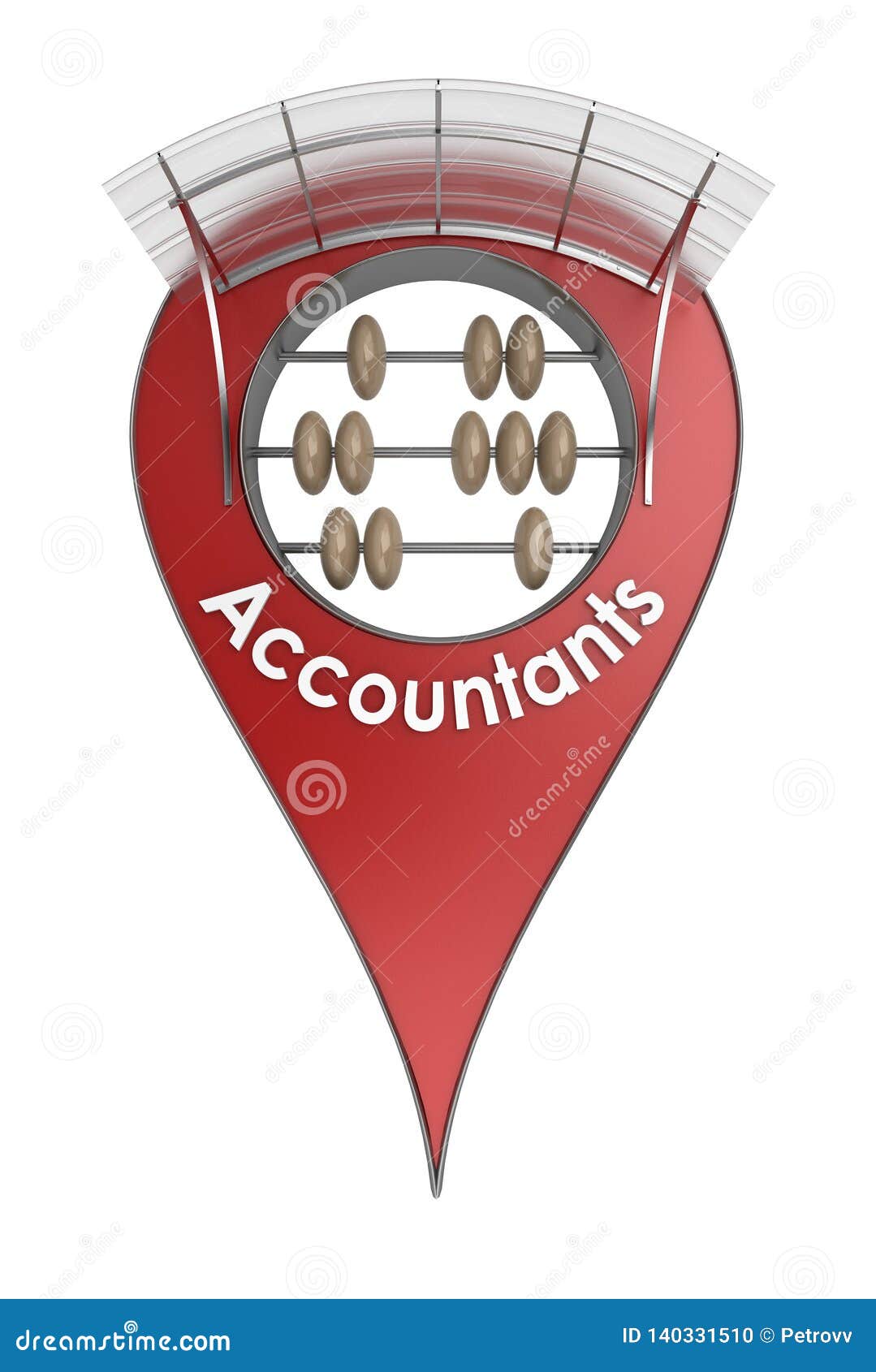 Navigation Marker Symbolizing an Accountant Item Stock Illustration ...
