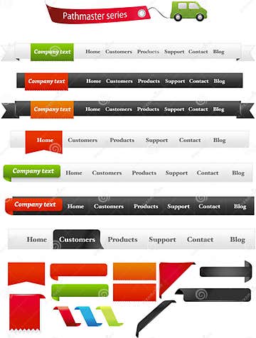 Navigation menus stock vector. Illustration of banner - 19699267