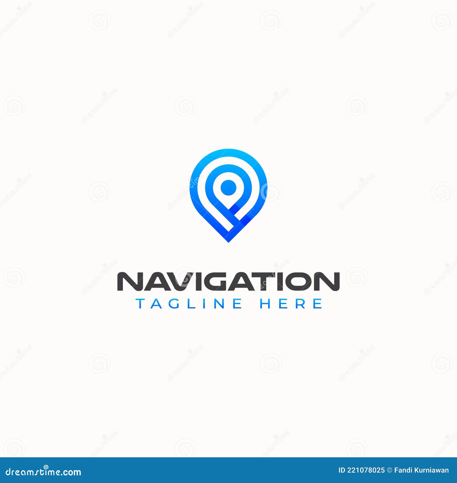 Navigation Monogram Modern Concept Logo Template. Vector Illustration ...