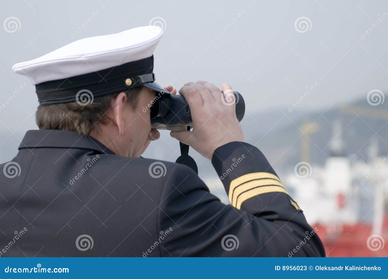 Navigation officer stock image. Image of bridge, marine - 8956023