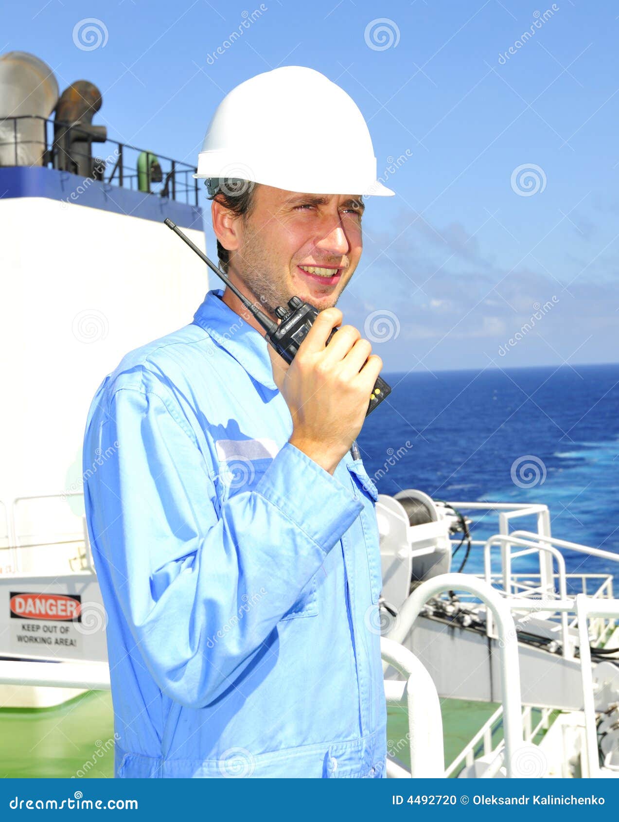 Navigation Officer Talks by VH Stock Photo - Image of devices, bridge ...