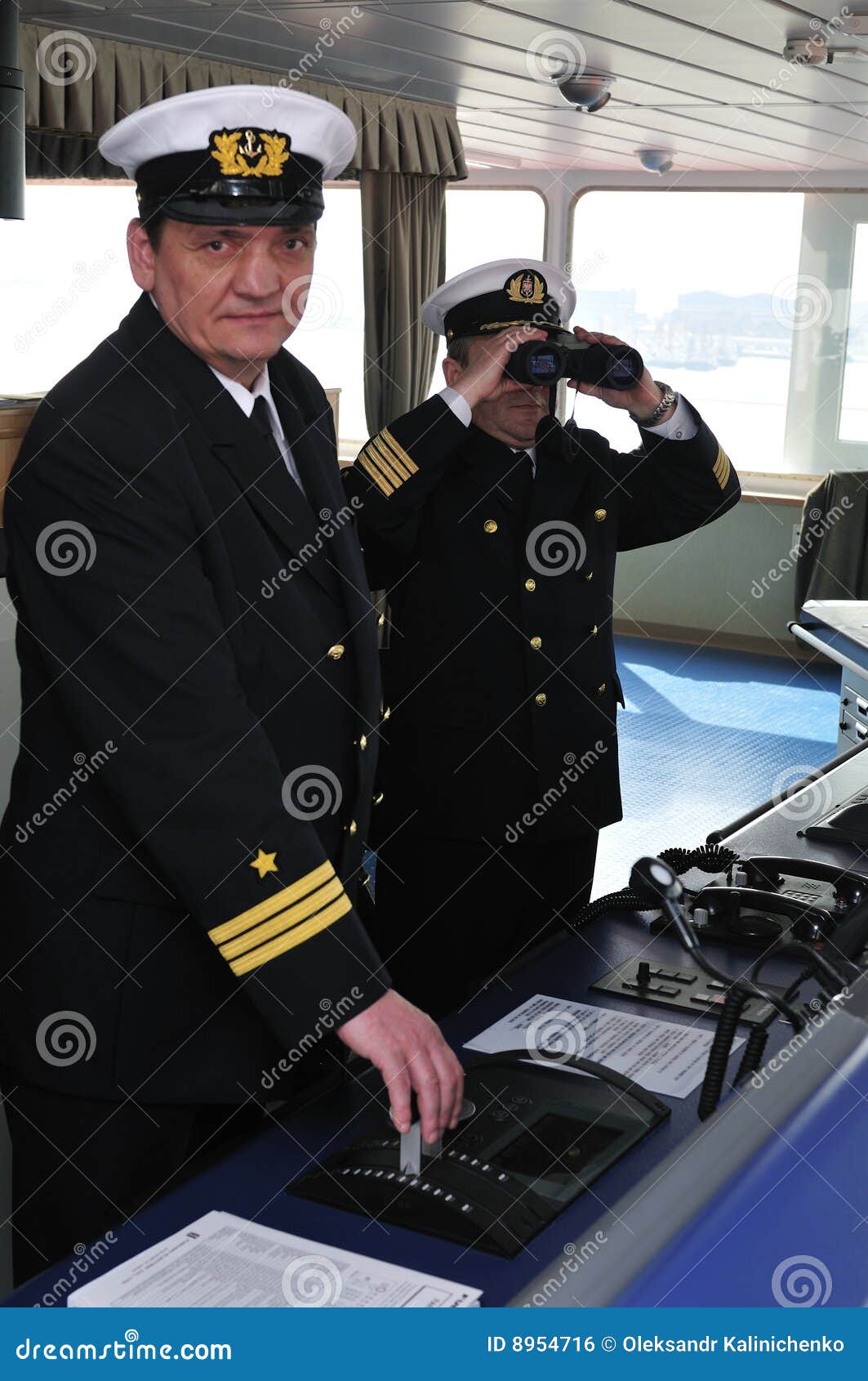 Navigation officers stock photo. Image of master, seamen - 8954716