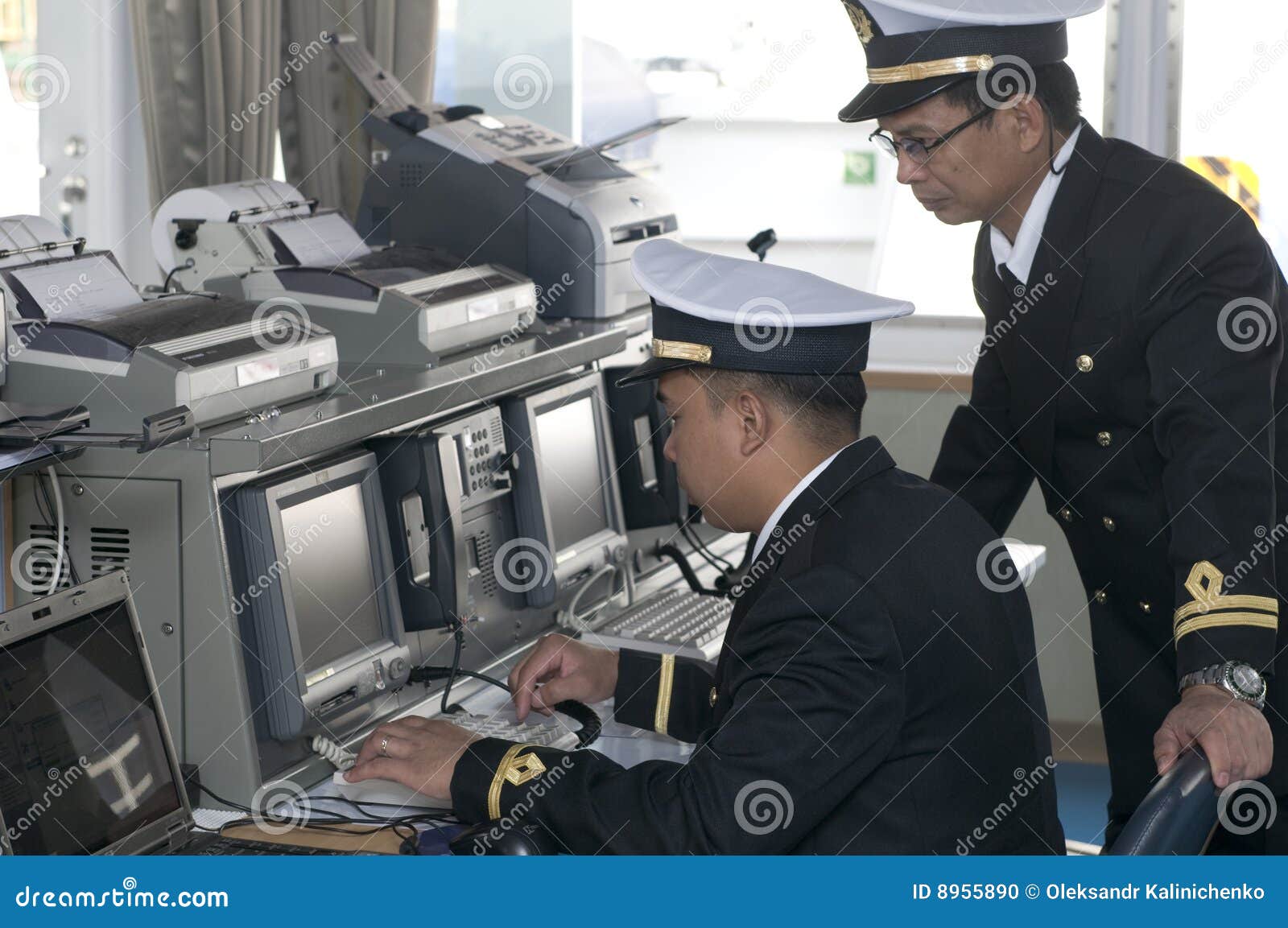 Navigation officers stock photo. Image of looking, captain - 8955890