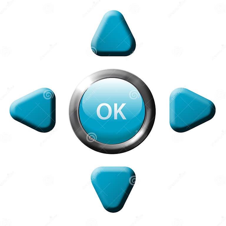 Navigation OK Arrow Remote Control Buttons Stock Illustration ...
