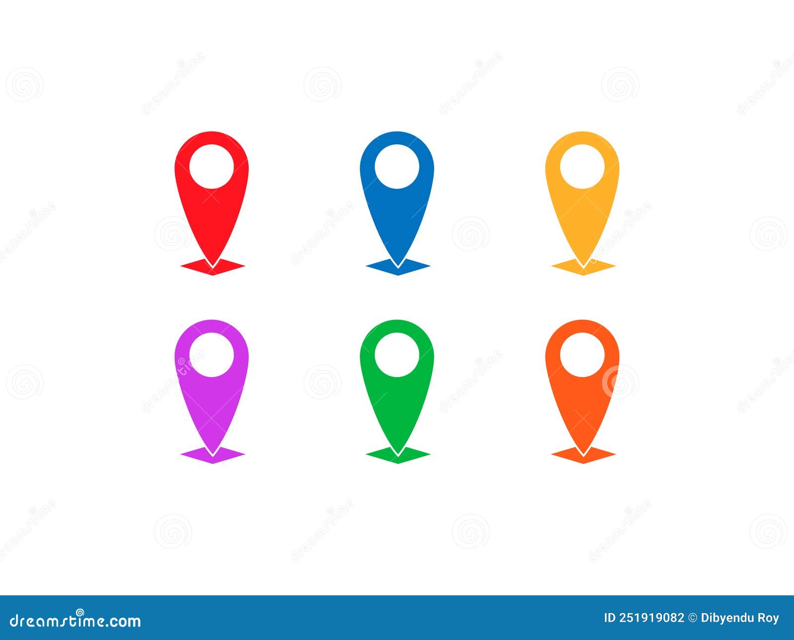 Navigation Pin or Location Pin or Map Pin Icon Set Stock Vector ...