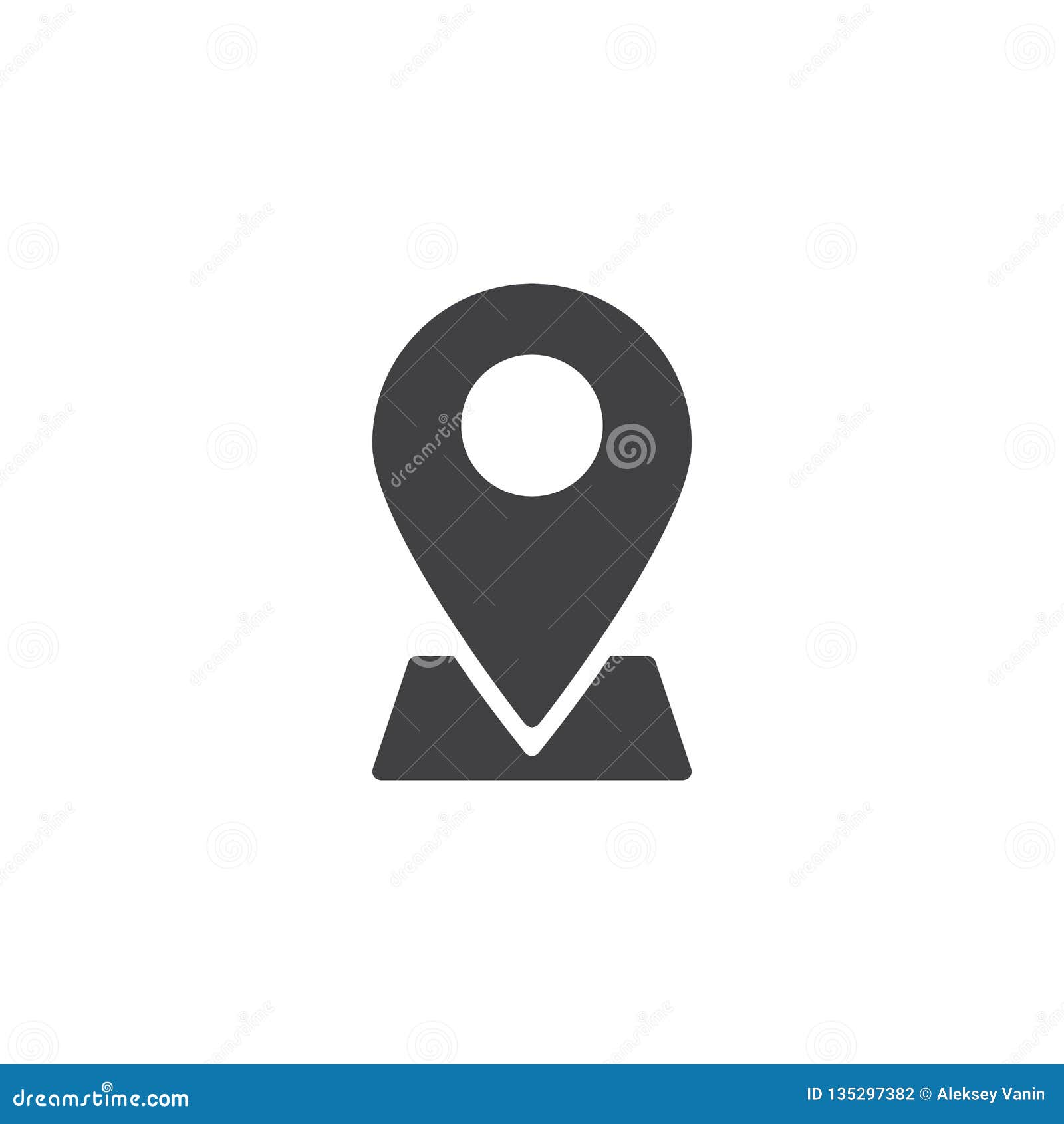 Navigation pin vector icon stock vector. Illustration of pictogram ...