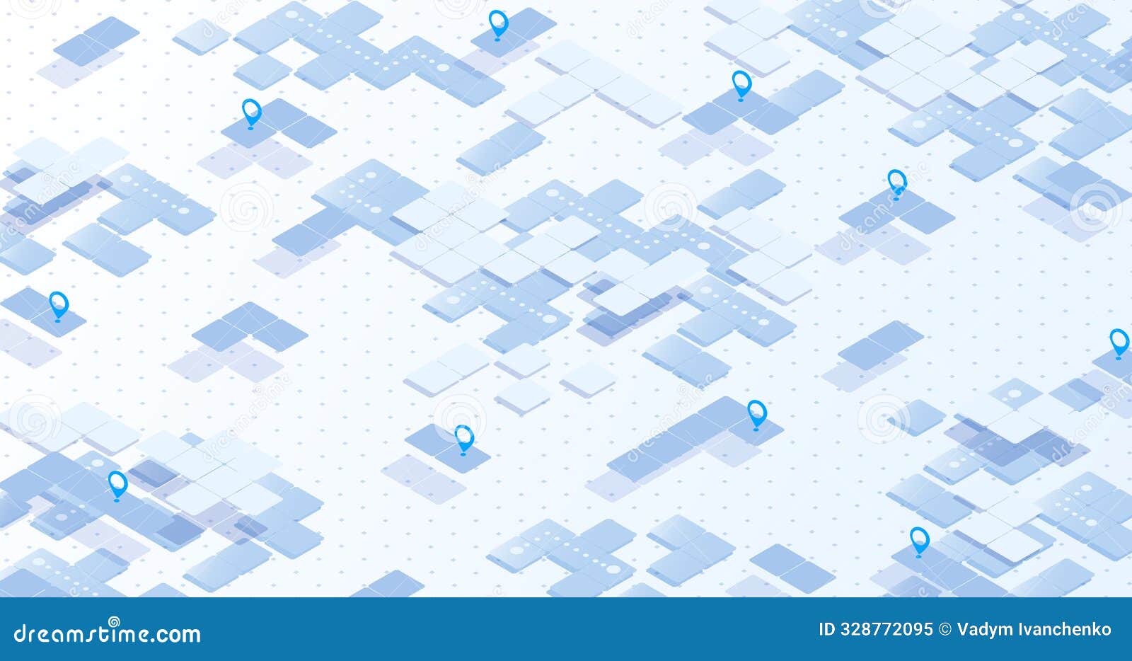 Navigation Plan Highlights Way To Points. Abstract Concept of ...