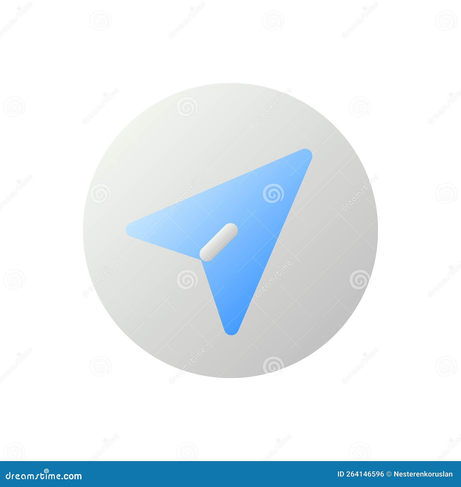 Navigation Pointer Flat Gradient Two Color Ui Icon Stock Vector
