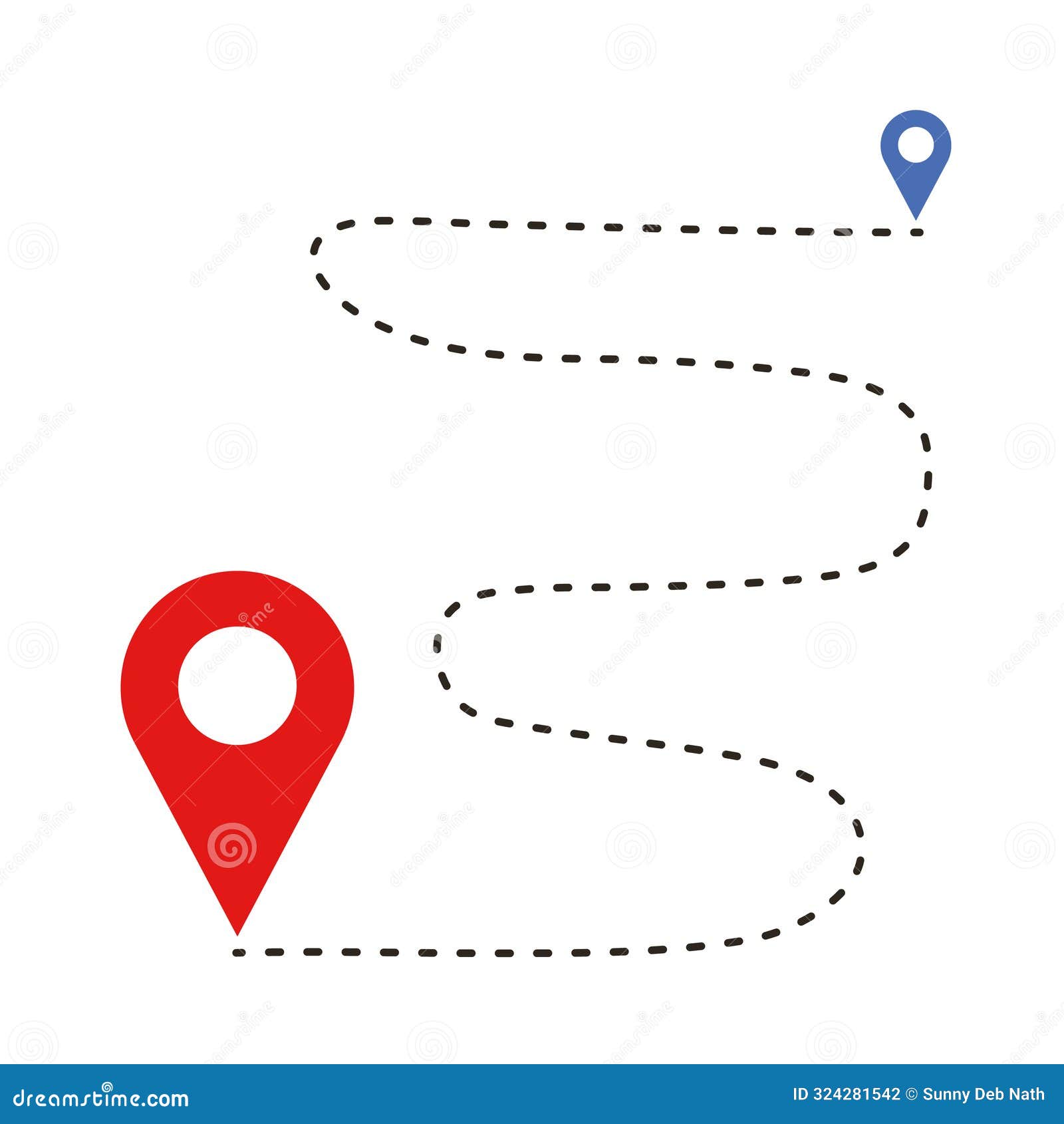 Destination Sign, Endpoint, Moving To Different Locations Line Icon ...