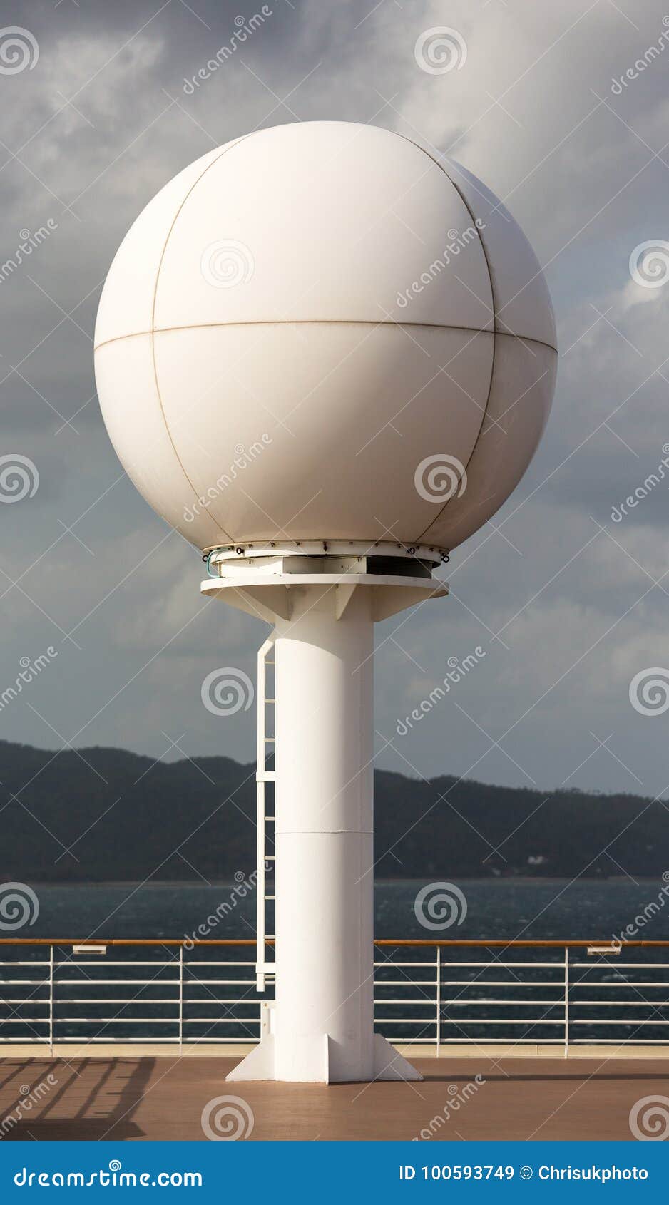 Navigation Radar on a Commercial Ship Stock Image - Image of nautical ...