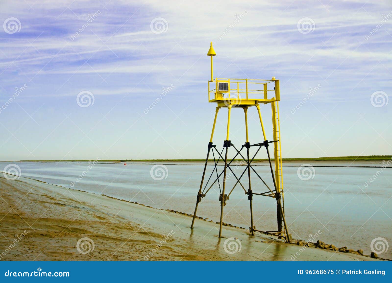 Navigation river marker. stock image. Image of background - 96268675