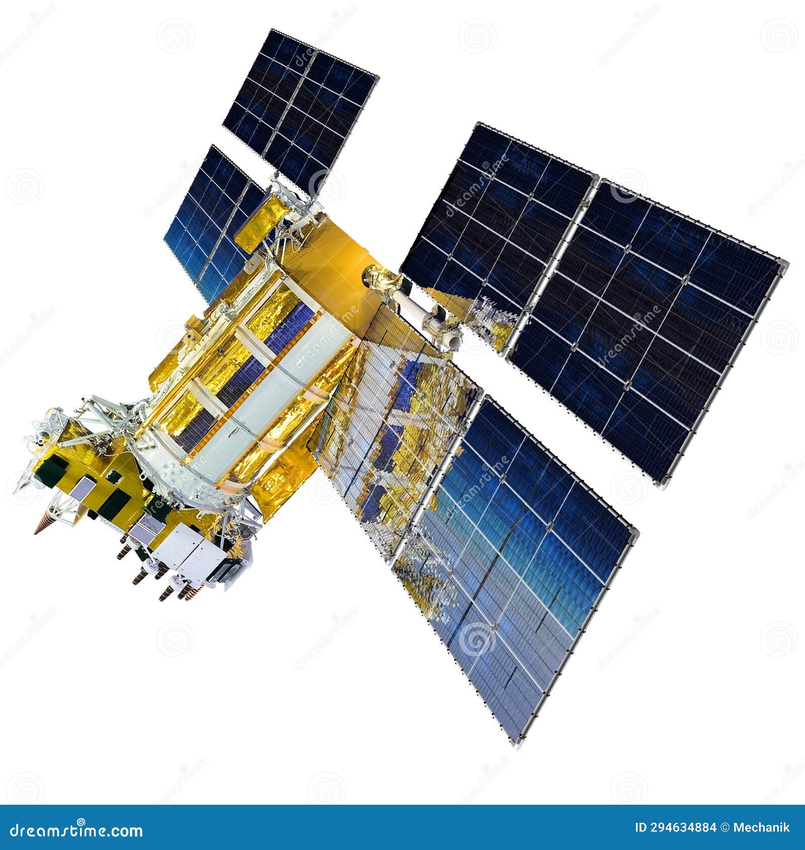 Navigation Satellite Isolated Stock Illustration - Illustration of ...