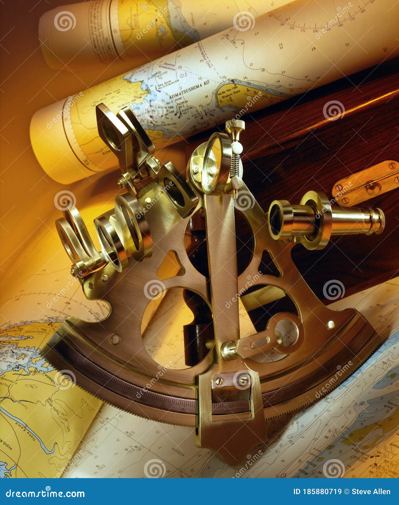Navigation - Sextant stock image. Image of charts, optical - 185880719