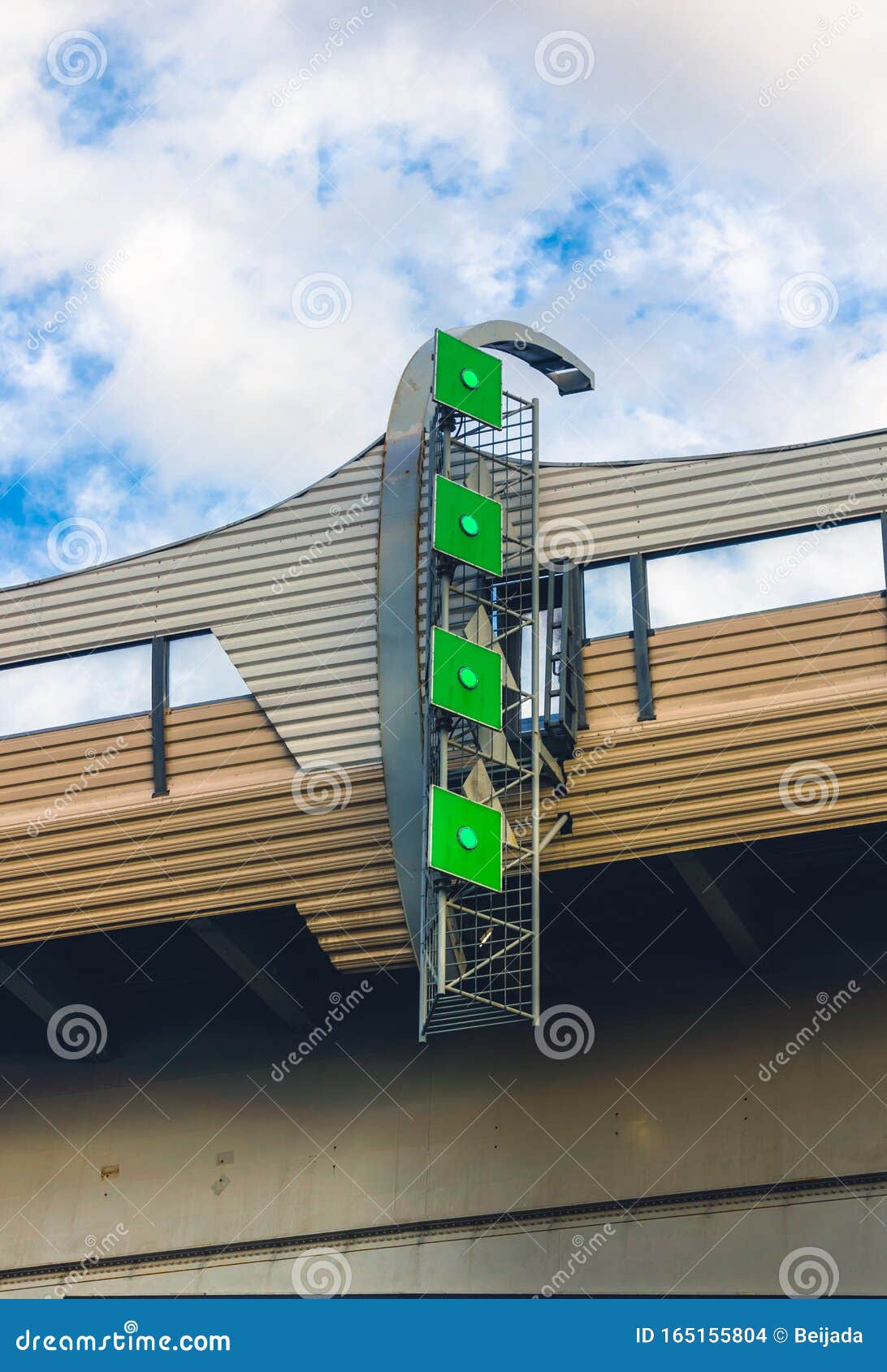 Navigation Sign for Boats on Bridge Span Stock Photo - Image of ...