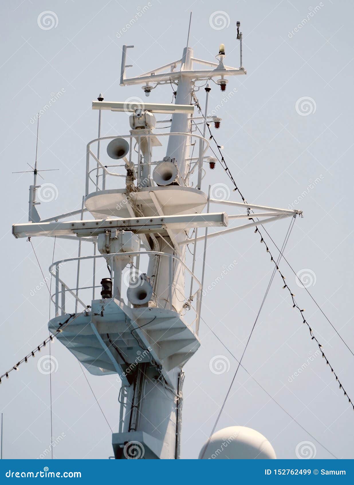 Navigation Lights on a Ship Stock Image - Image of equipment, ocean ...