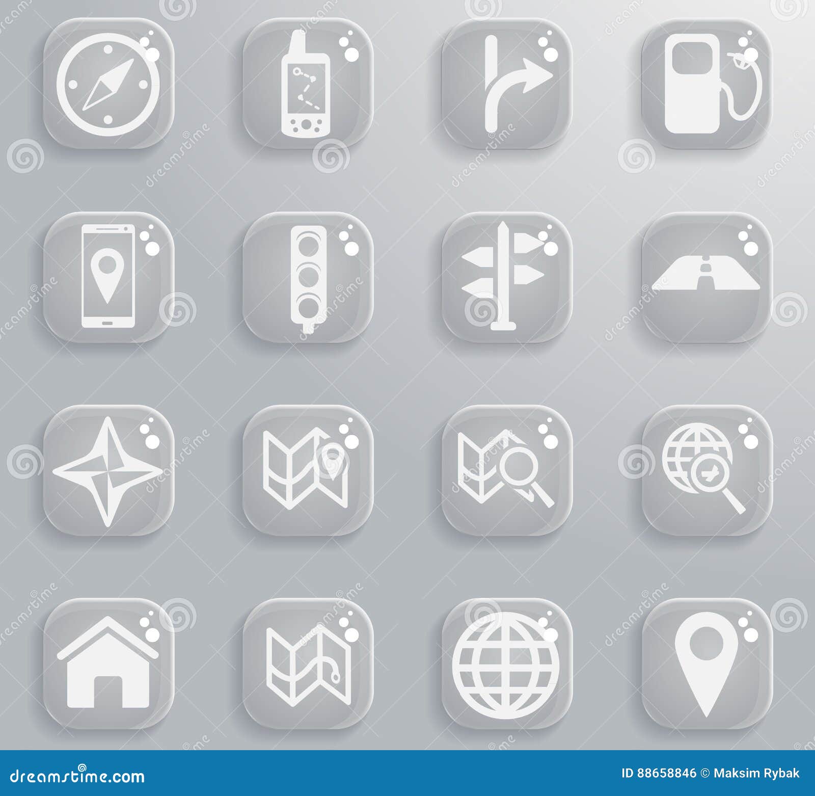Navigation simply icons stock photo. Image of side, phone - 88658846