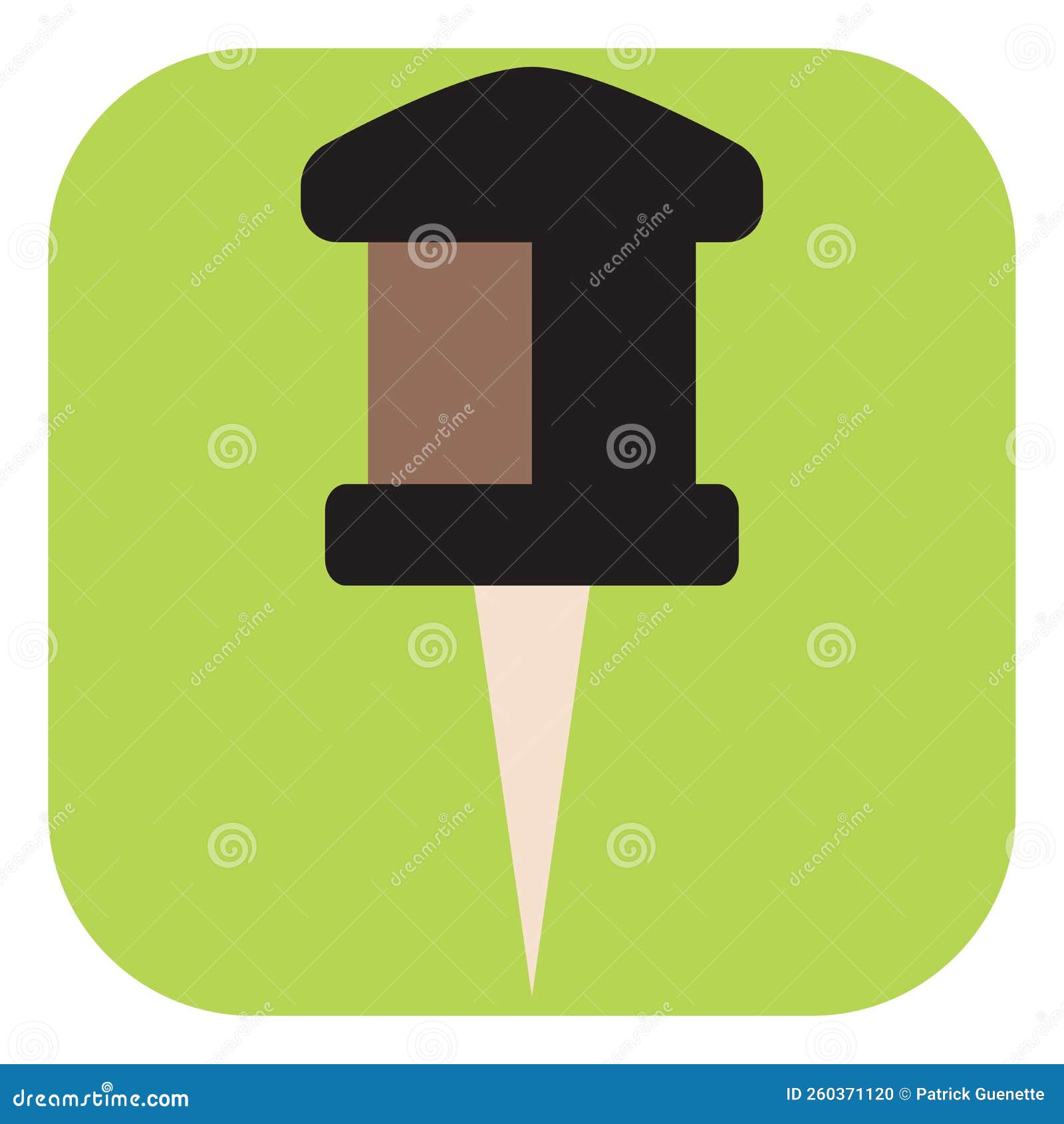 Navigation staple, icon stock vector. Illustration of vector - 260371120