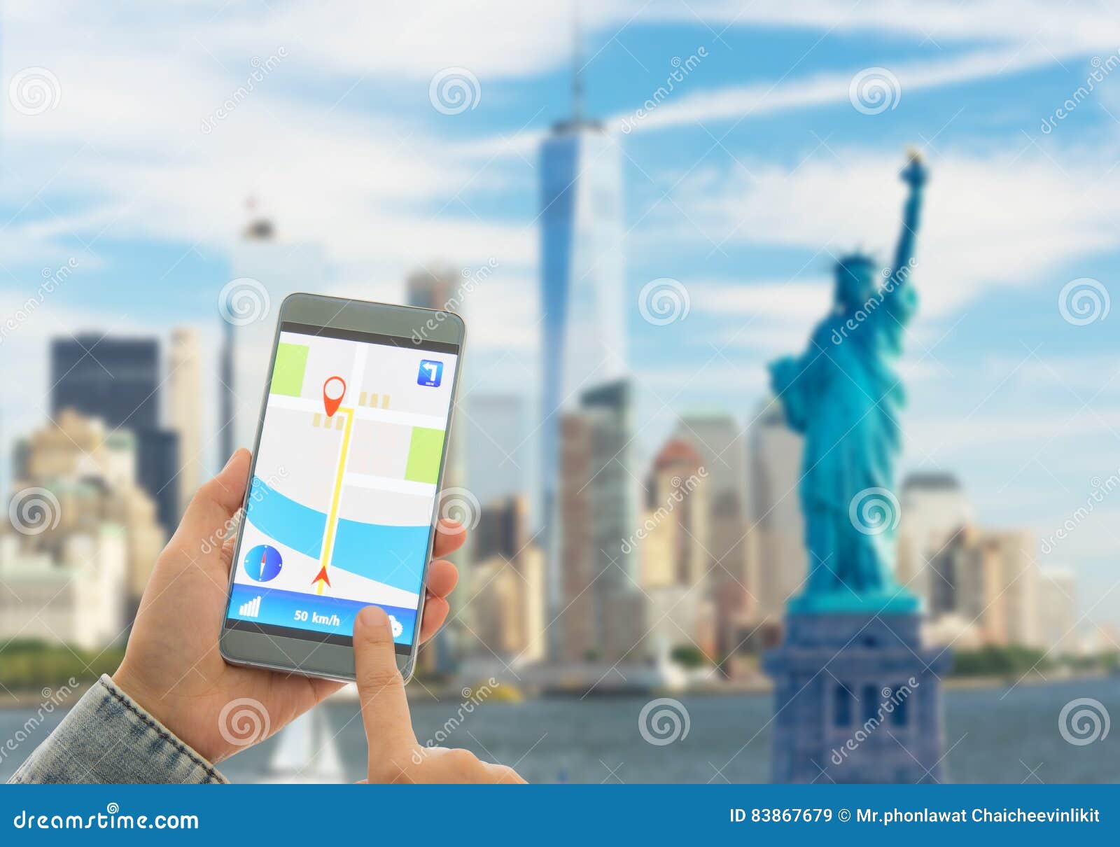 Navigation System or GPS Smartphone Stock Image - Image of navigation ...