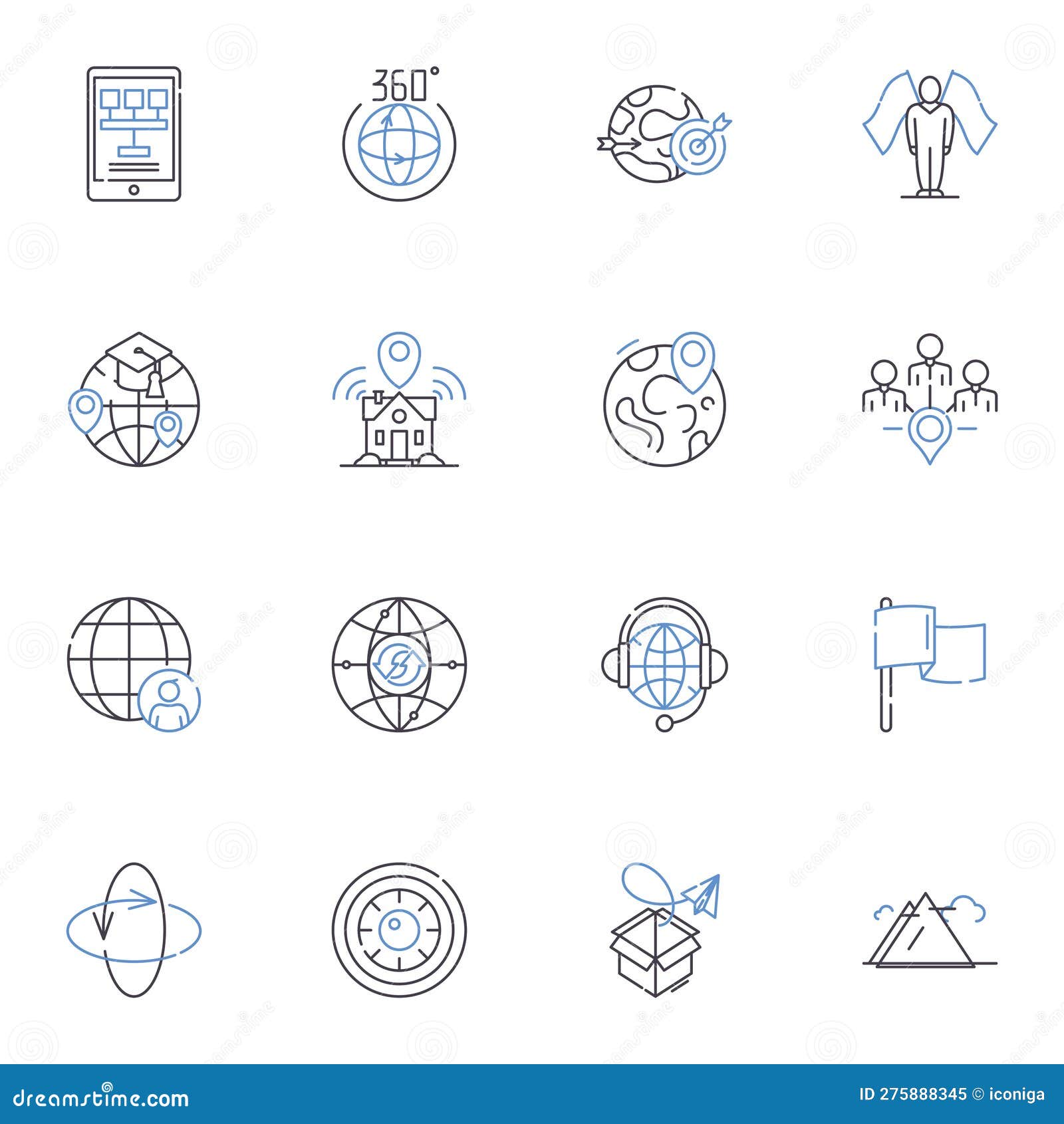 Navigation System Line Icons Collection. GPS, Routing, Directions ... Navigation System Line Icons Collection. GPS, Routing, Directions ...