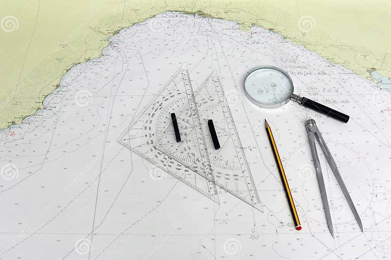 Navigation tools stock image. Image of north, navigate - 14994273