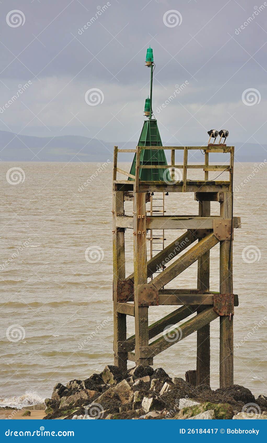 Navigation Tower, Solway Firth, Silloth Stock Image - Image of silloth ...