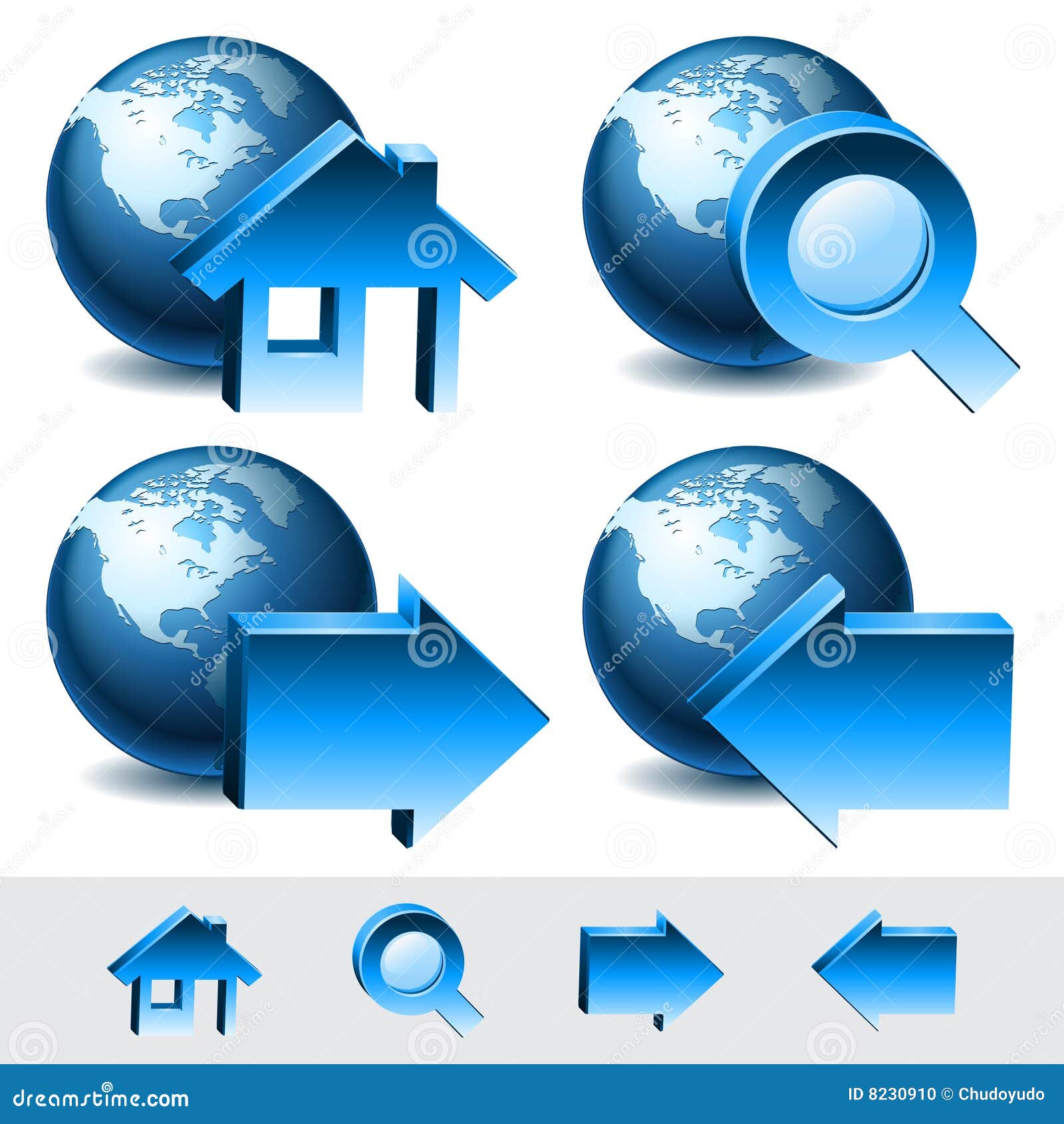 Navigation web icons stock vector. Illustration of network - 8230910