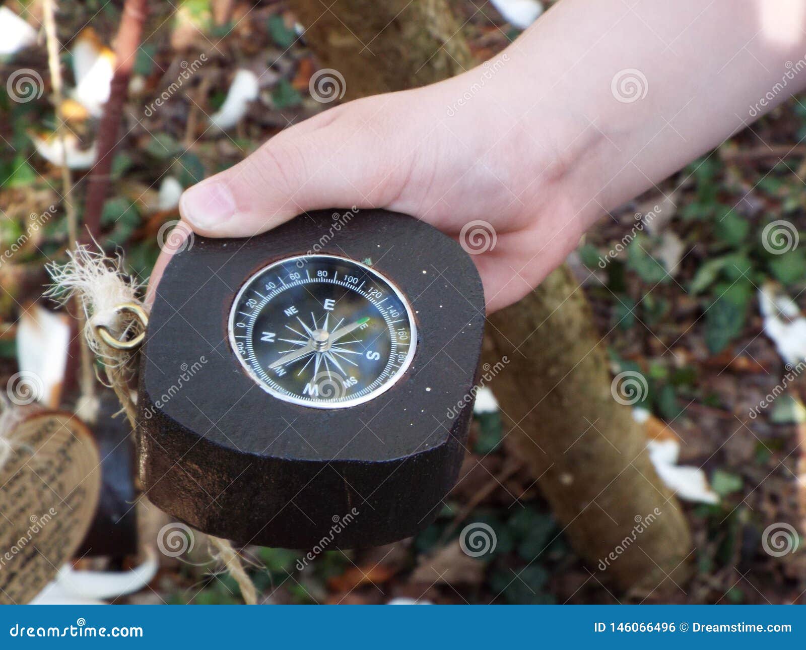 Navigational Compass Held in Hand Stock Photo - Image of holding, boys ...