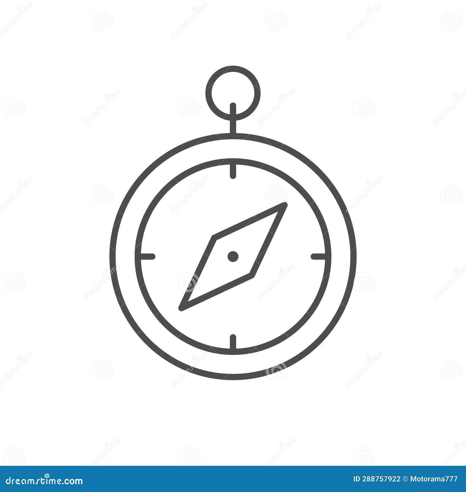 Navigational Compass Line Outline Icon Stock Vector - Illustration of ...