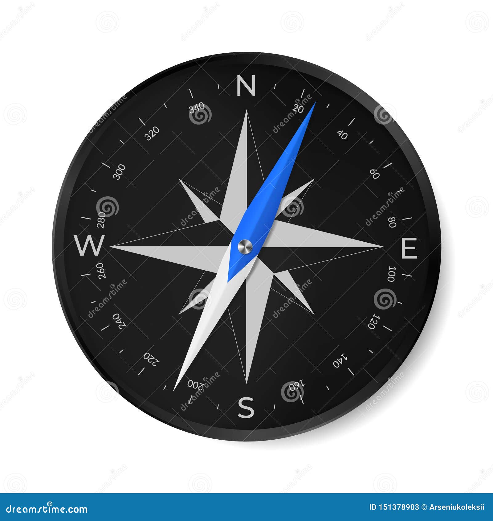 Navigational Compass with Wind Rose Stock Vector - Illustration of ...