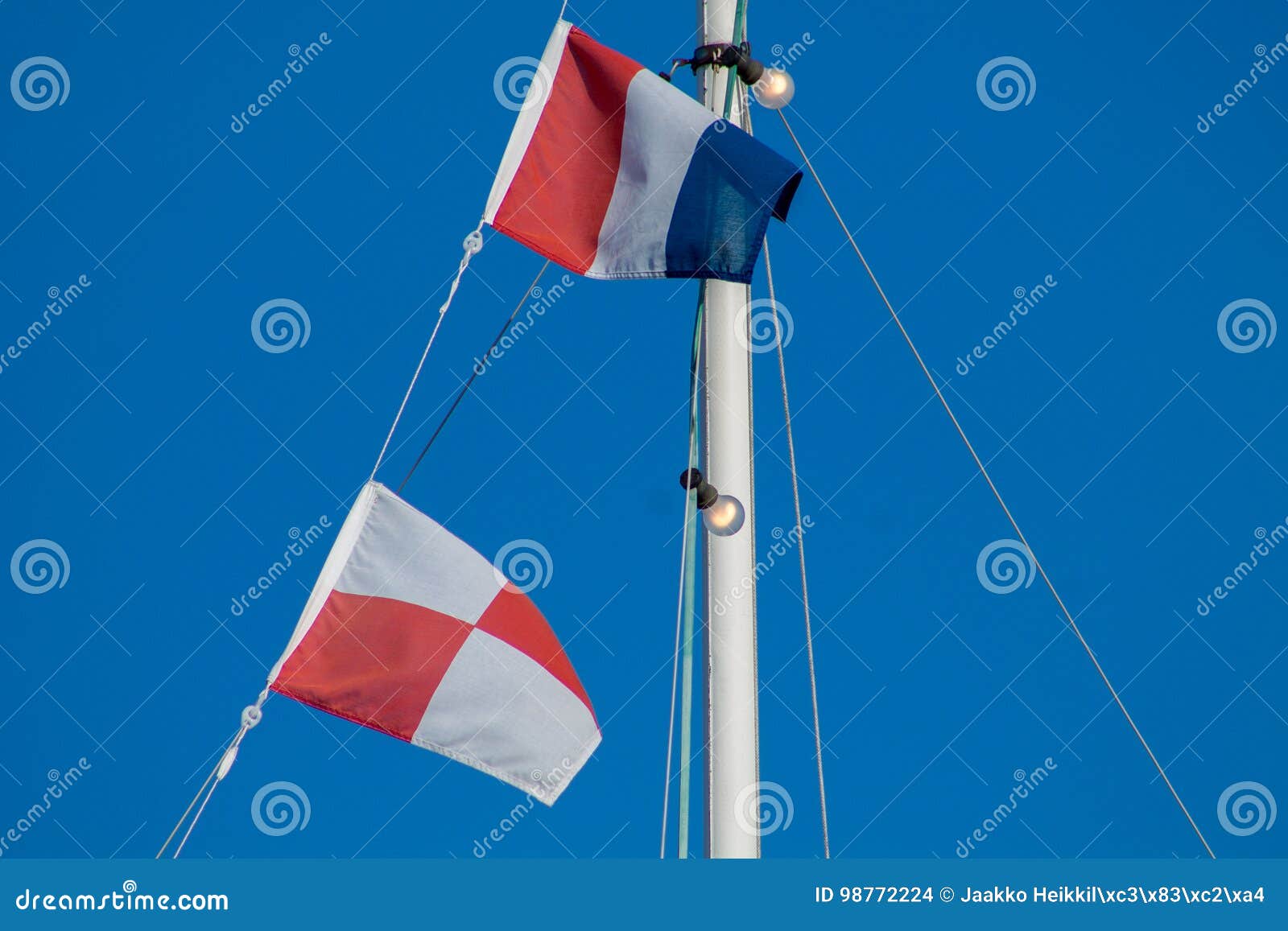 Navigational signal flags stock photo. Image of tango - 98772224