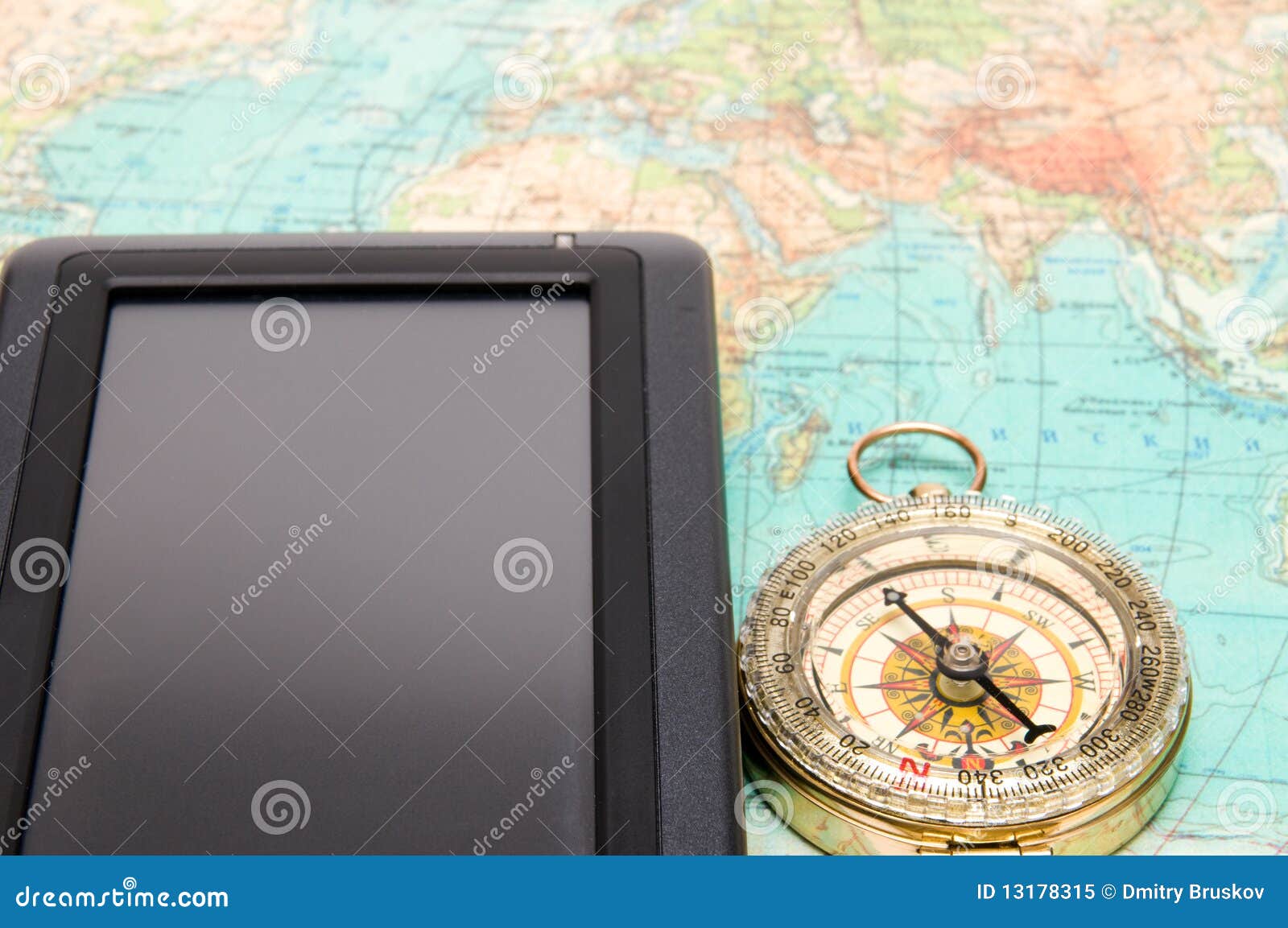 The navigator and compass stock image. Image of explore - 13178315
